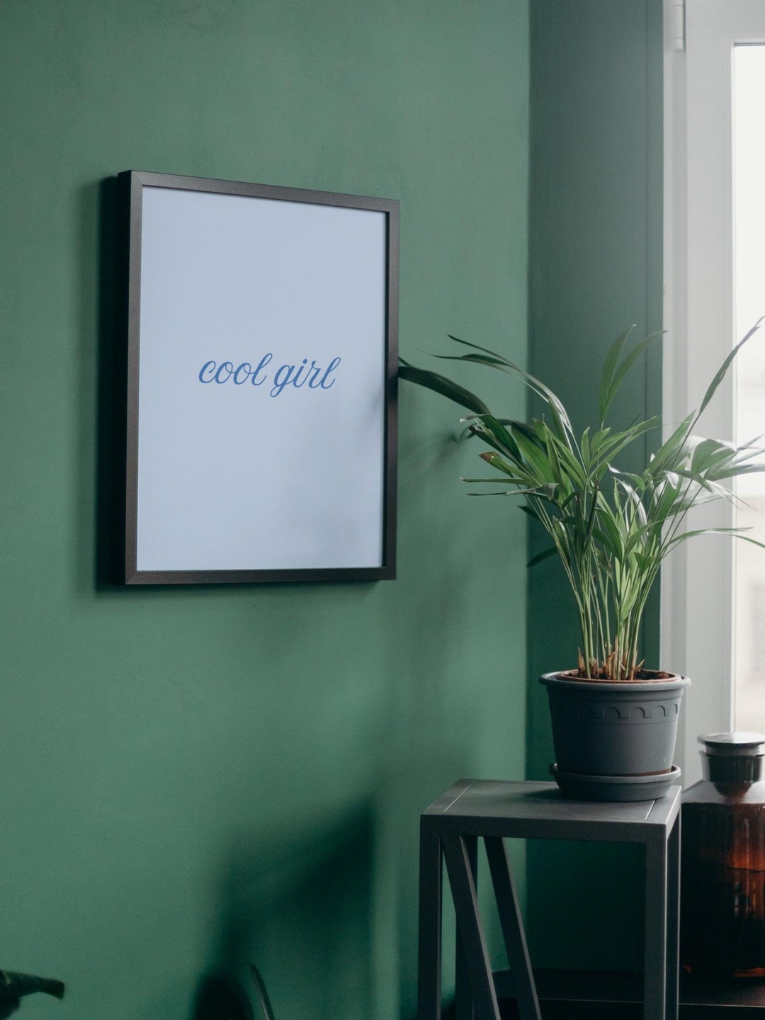 Cool Girl Poster (blue) - Digital Download (JPEG, PNG, PDF Print) Wall ...