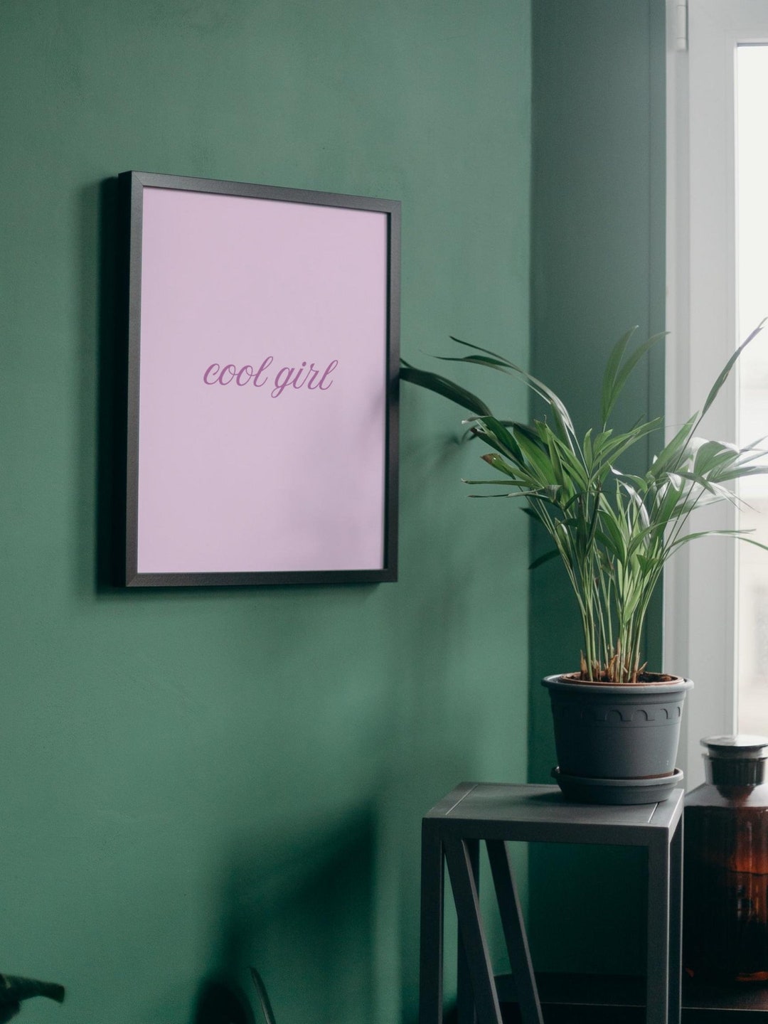Cool Girl Poster (pink) - Digital Download (JPEG, PNG, PDF Print) Wall ...