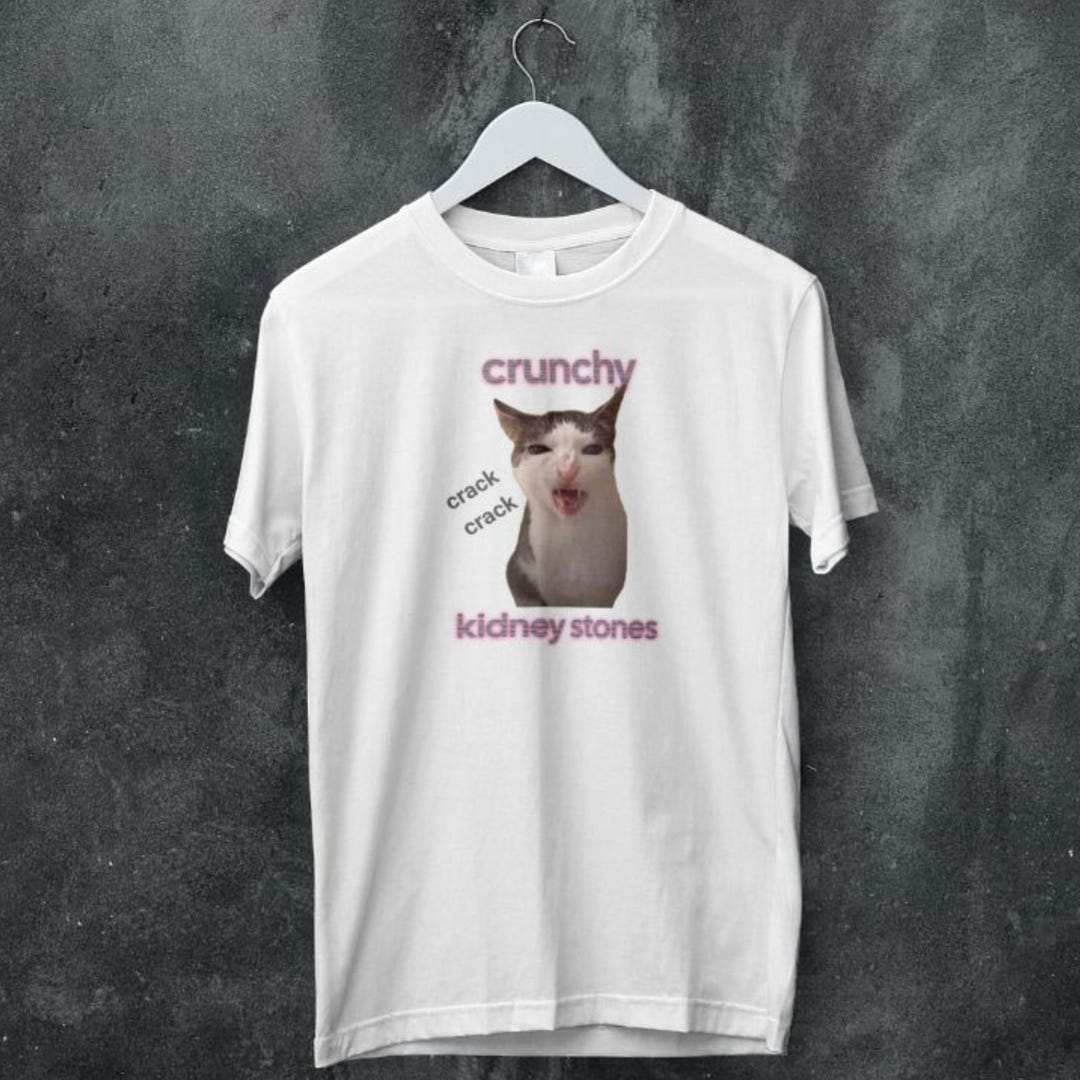 Funny Crunchy Cat Meme Tshirt, Funny Cat Meme Tshirt, Crunchy Cat ...