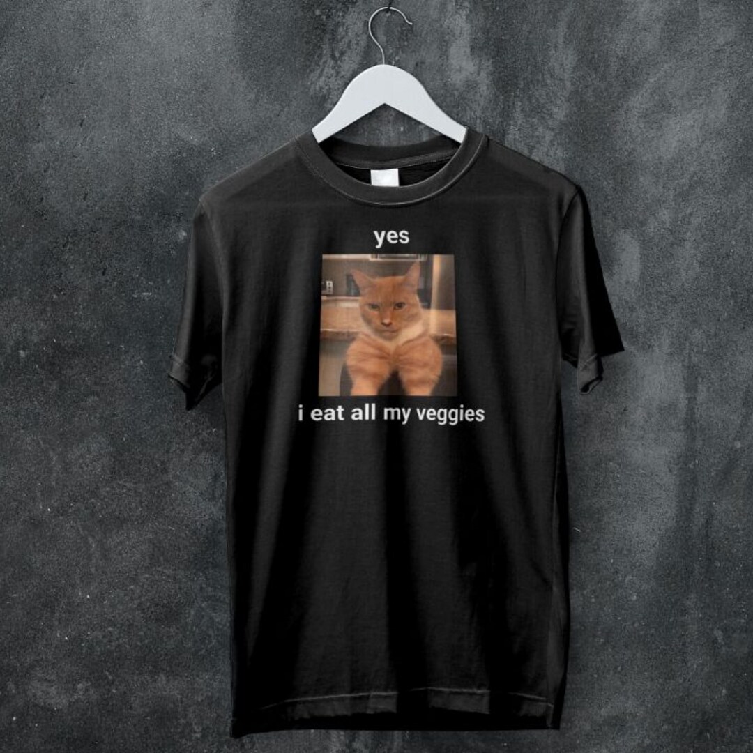 Funny Mewing Cat Meme Tshirt, Cat Meme Graphic Tee, Quirky Cat Design ...