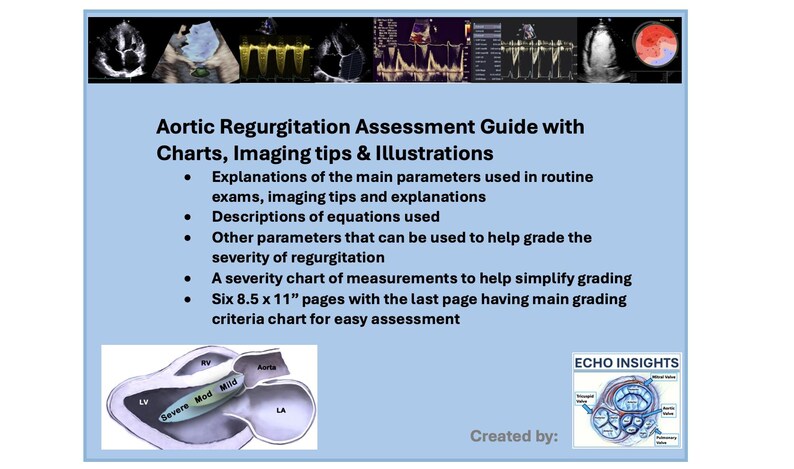 Aortic Regurgitation Echo Assessment Guide, Study Guide, Echocardiogram ...