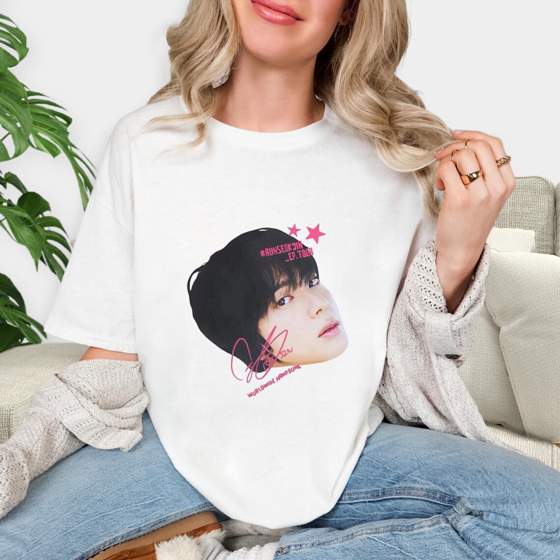 Jin BTS Fan Head Cutout | Worldwide Handsome Kpop Concert Outfits | Run ...