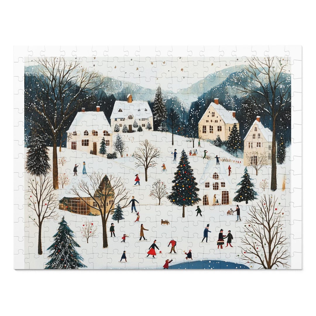 Winter Wonderland Jigsaw Puzzle With Tin, Cozy Evening Activity ...