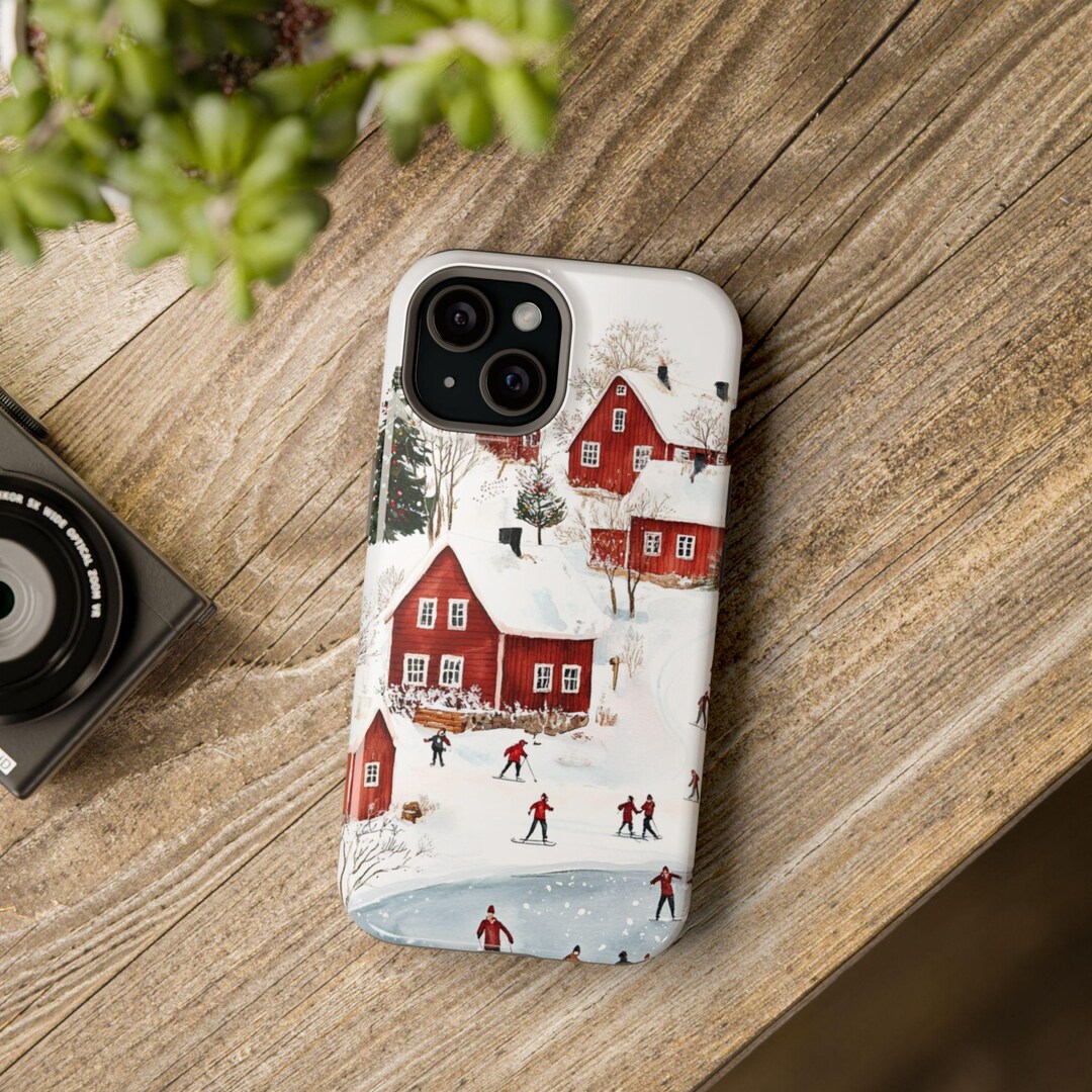 Cozy Winter Scene Magnetic Tough Cases - Winter Phone Cover, Holiday ...