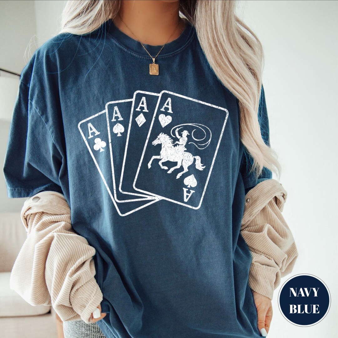 Vintage Cowboy Ace T-shirt, Aces Graphic Tee, Poker Card Game Tshirt ...