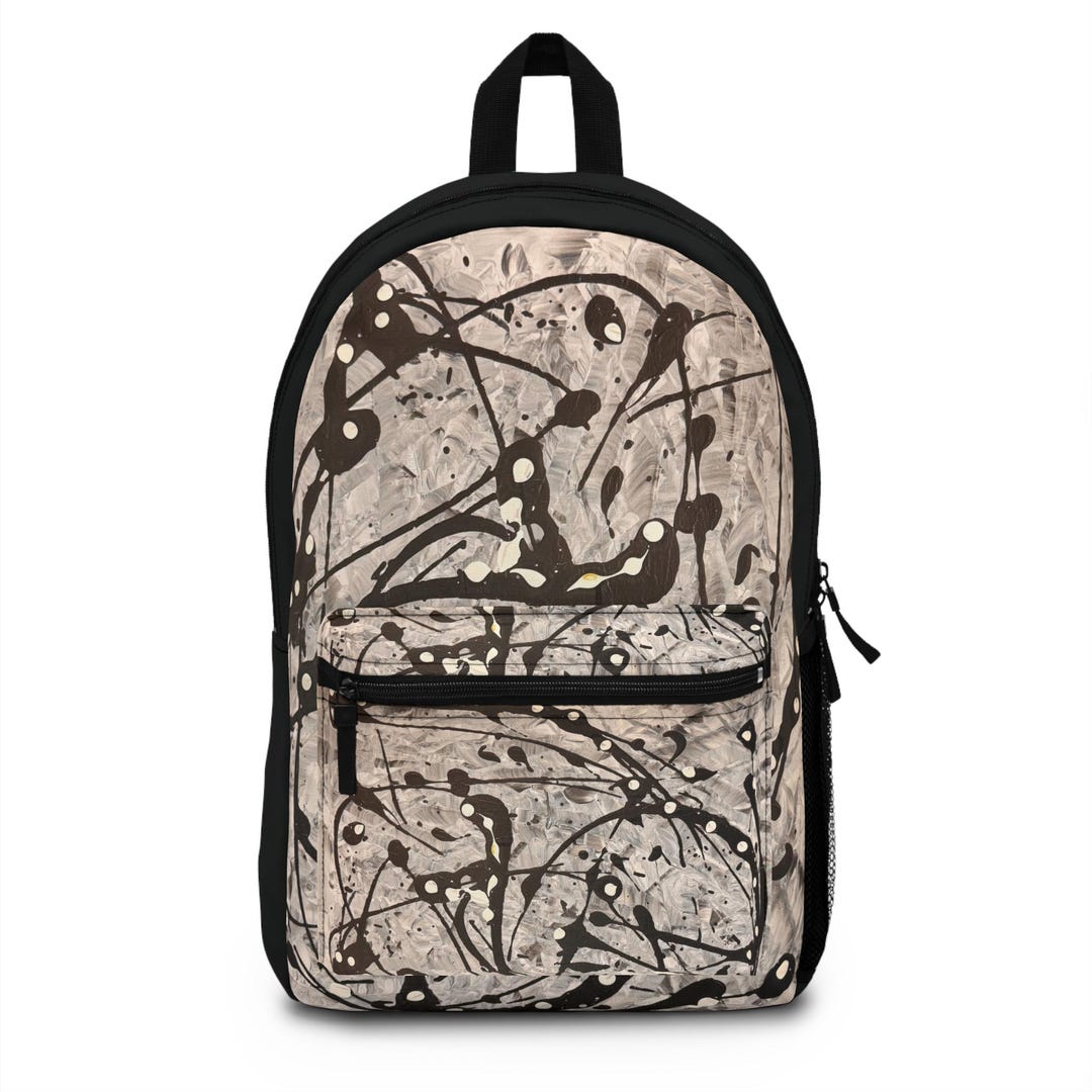 Abstract Art Print Backpack Ideal School Bag, Unique Design Back Pack ...