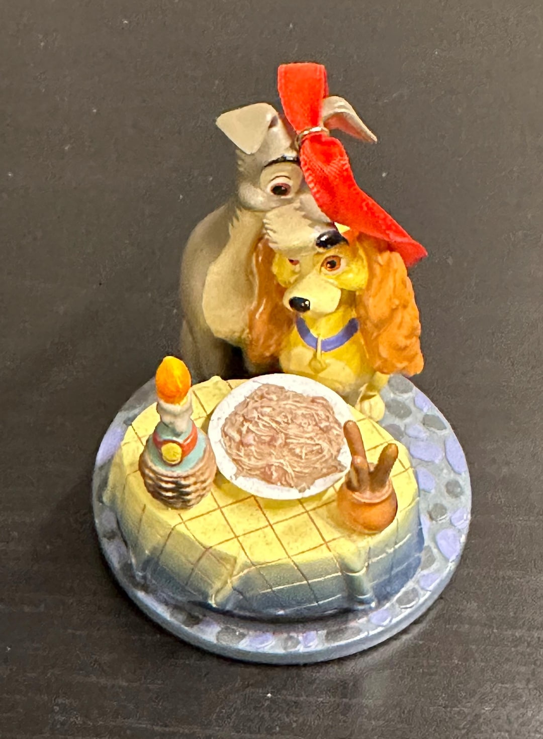 Disney Store Vintage Lady & the Tramp Eating Spaghetti Christmas ...