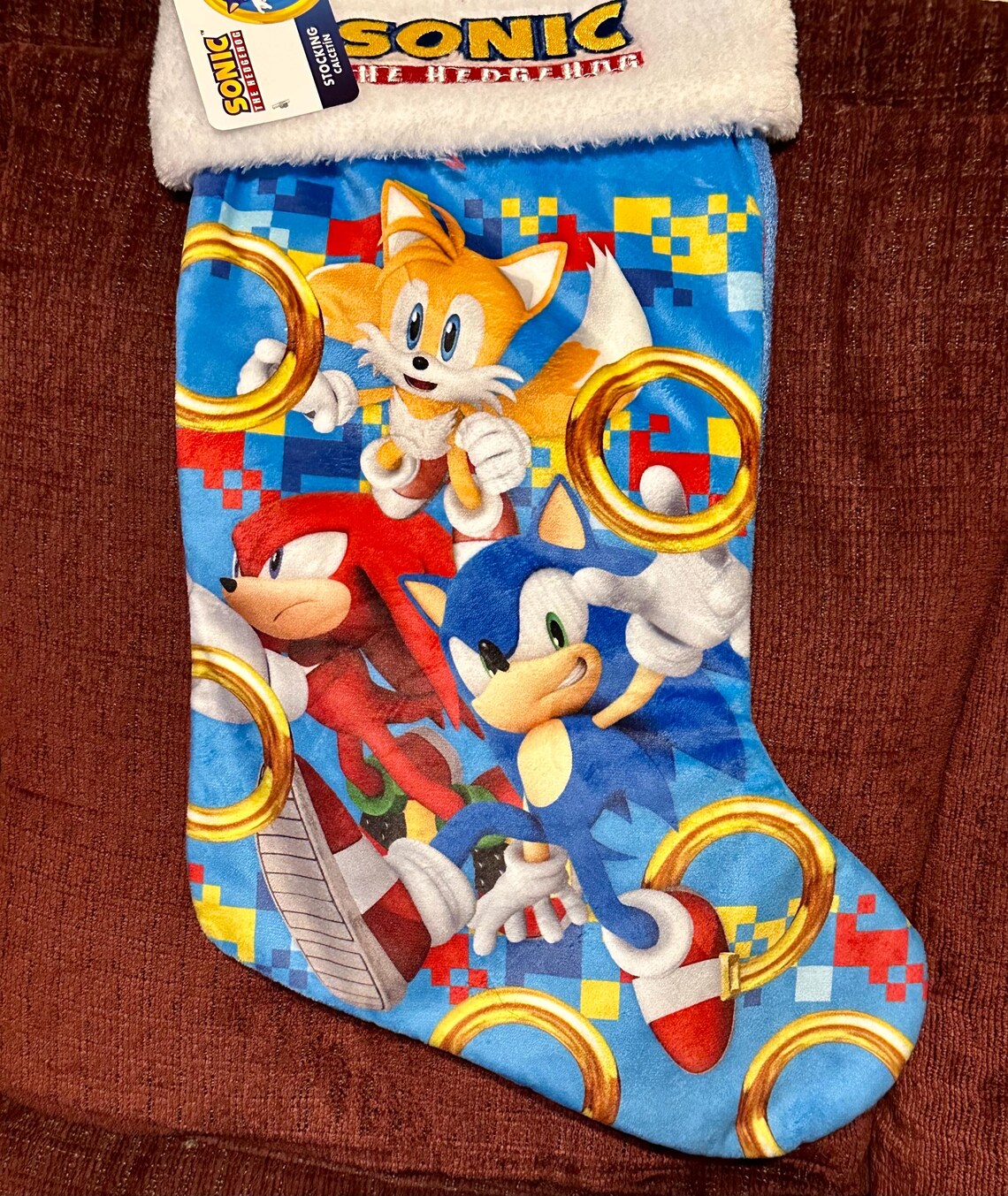 Sonic the Hedgehog Knuckles and Tails 19” Christmas Stocking - Etsy