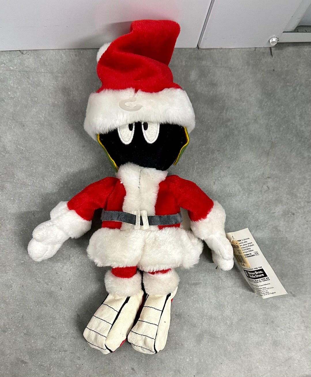 Vintage Looney Tunes Santa Marvin the Martian Christmas 6” Bean Bag ...