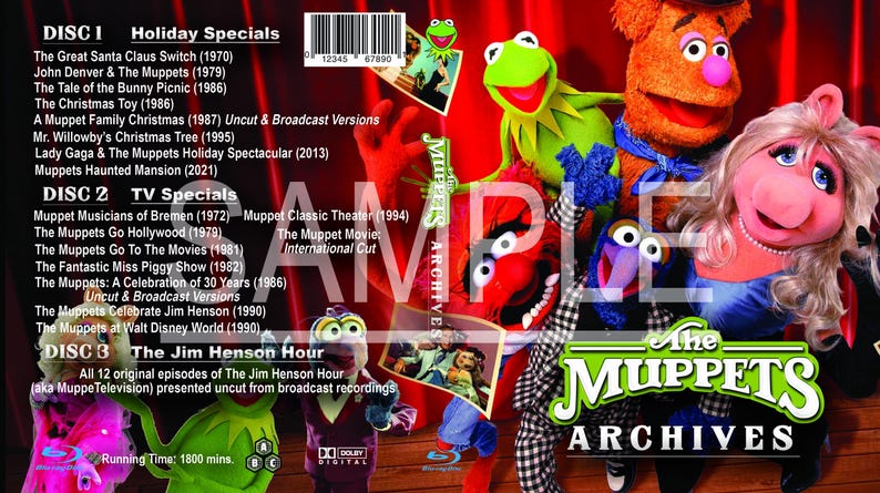 Muppet Archives Vol 1 Custom Blu-ray COVER Digital Download - Etsy