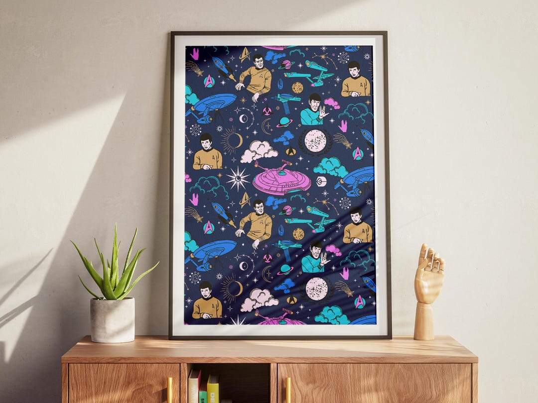 Star Trek Poster, Star Trek Wall Art, Star Trek Gift, Space Poster ...