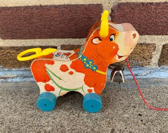 Cow Pull Toy | Etsy