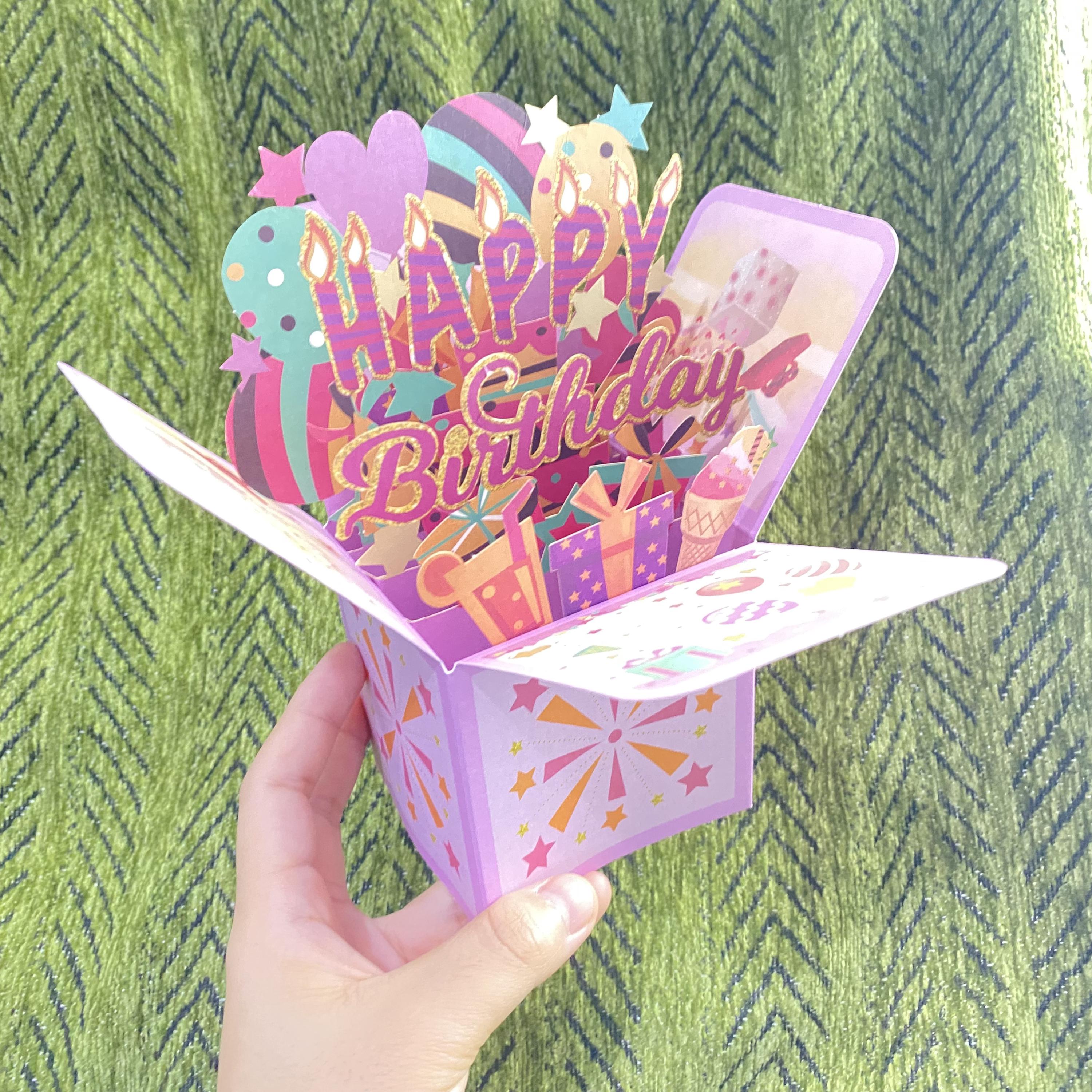 Happy Birthday Surprise Box Unique 3D Pop-up Birthday Card With ...