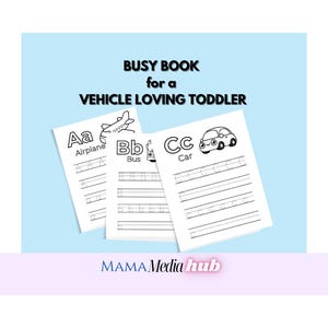 Vehicle-themed Alphabet Activity BUNDLE | Color and Trace | Printable ...
