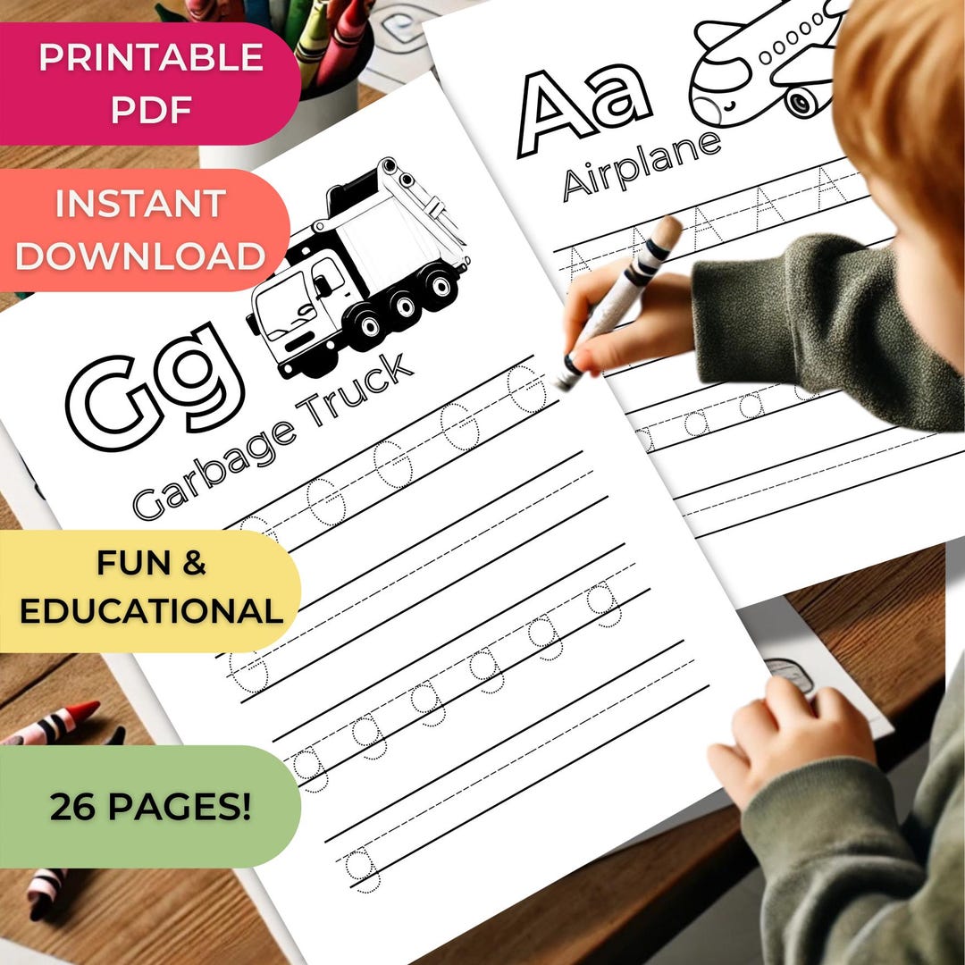 Color and Trace Vehicles Printable | Toddler Tracing & Coloring ...