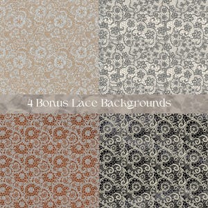 White Lace Collections - Digital Lace, Lace Clipart, Vintage Lace ...