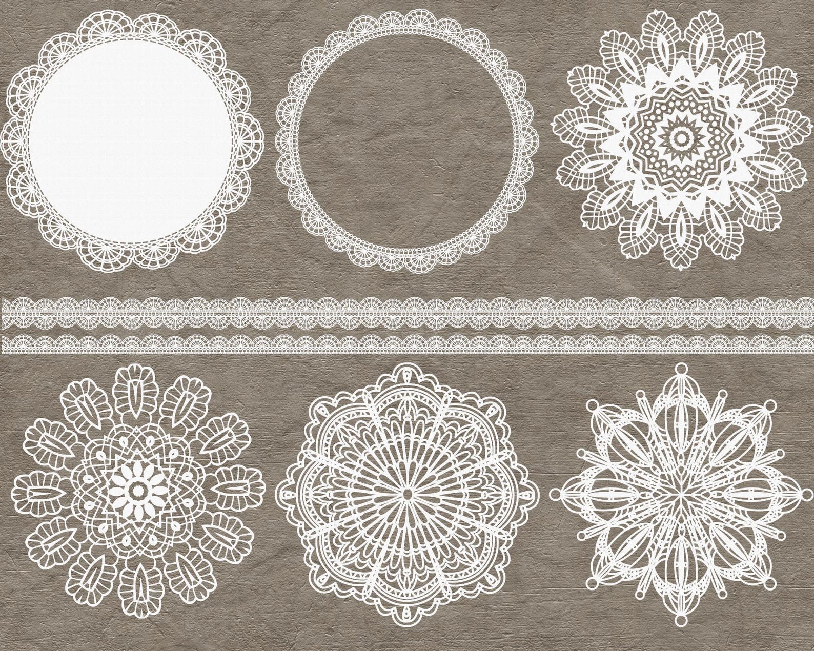 White Lace Collections - Digital Lace, Lace Clipart, Vintage Lace ...