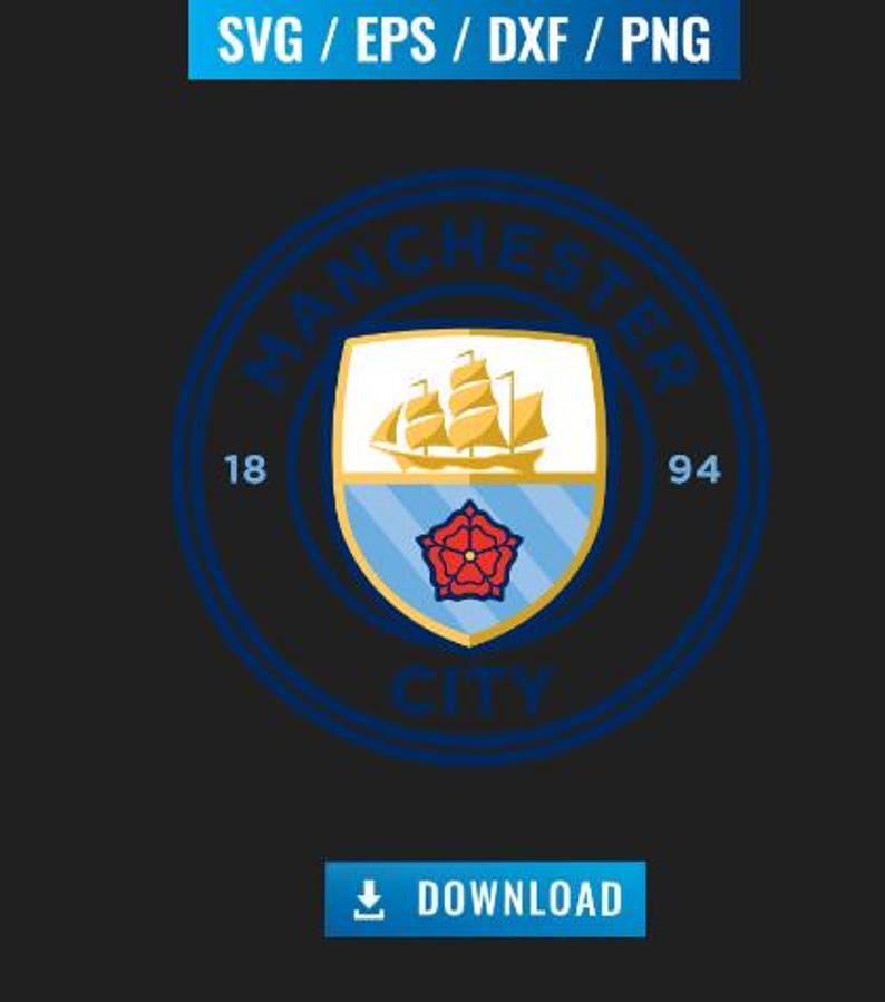 Manchester City SVG, PNG, PDF & Dxf Files T-shirt Design Digital Prints ...