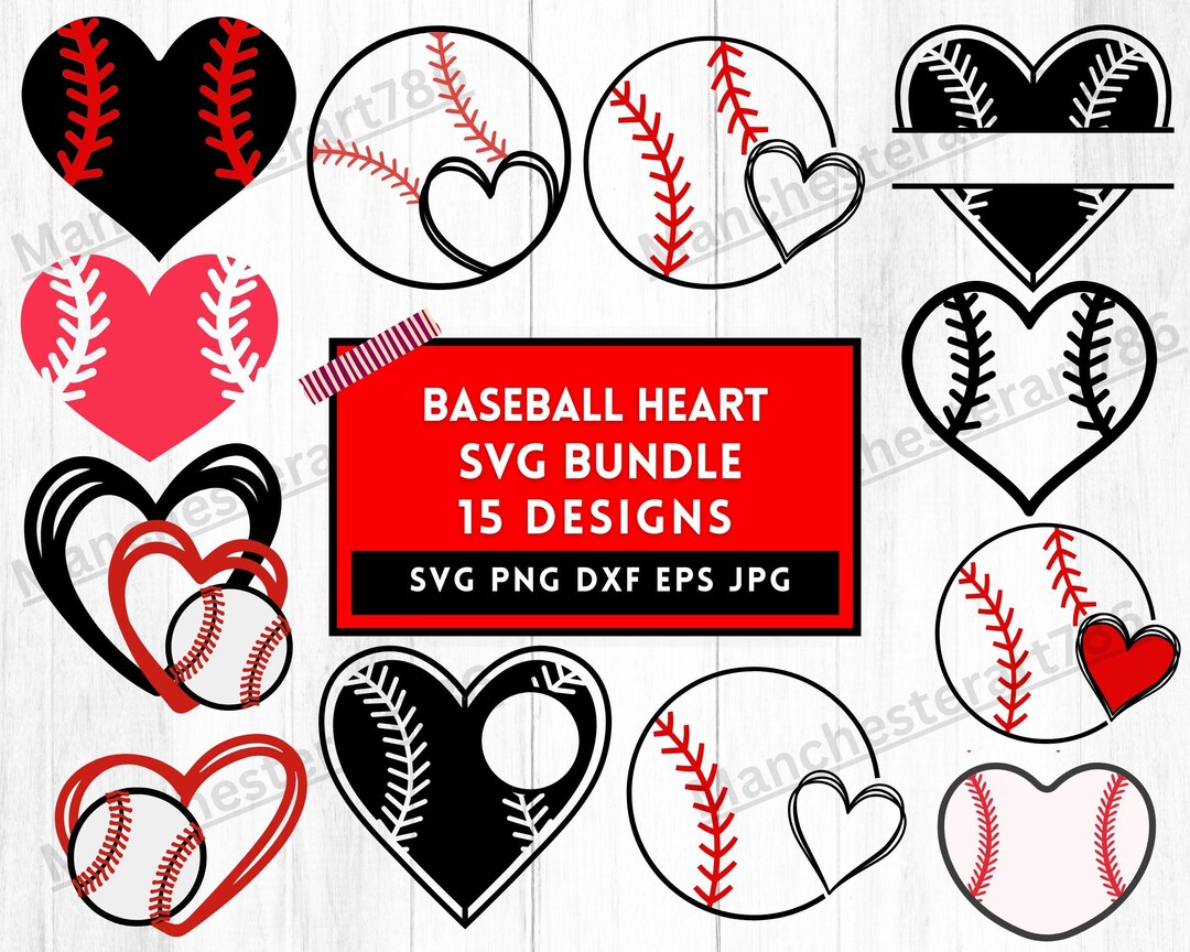 Baseball Heart Svg, Baseball Heart Png, Baseball Heart Shirt, Hand ...