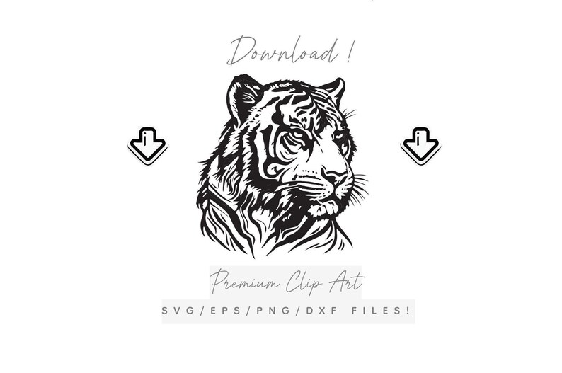 Tiger Head SVG Premium Tiger Clipart Tiger Face Cut File for Cricut ...