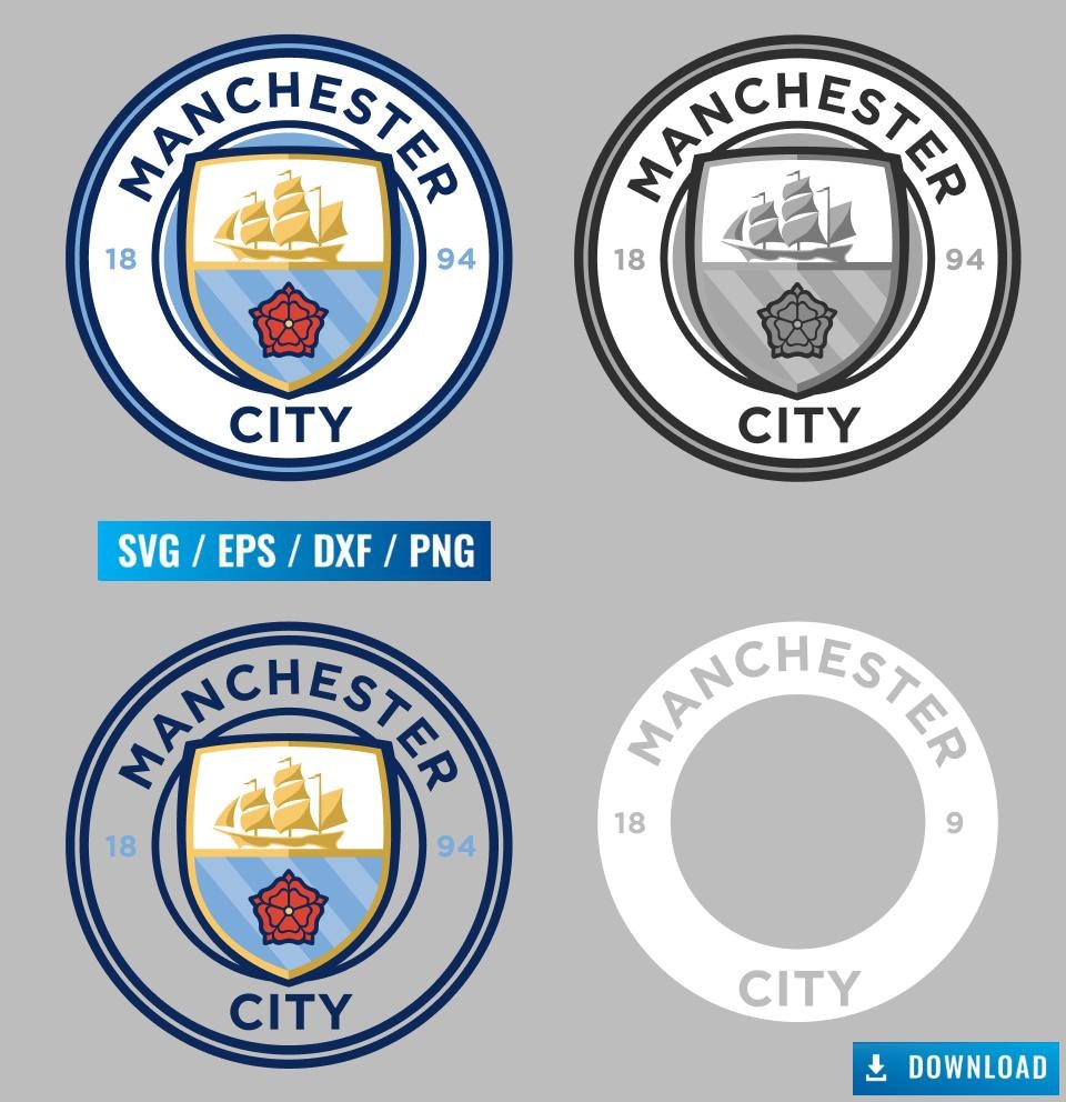 Manchester City SVG, PNG, PDF & Dxf Files T-shirt Design Digital Prints ...
