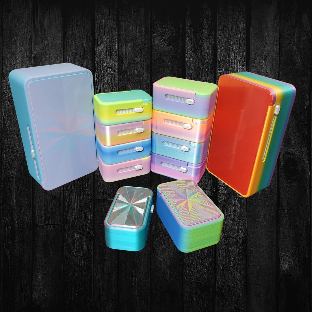 Slide Lock Box - Pills, Vitamins, and More | Multiple Divider Options ...