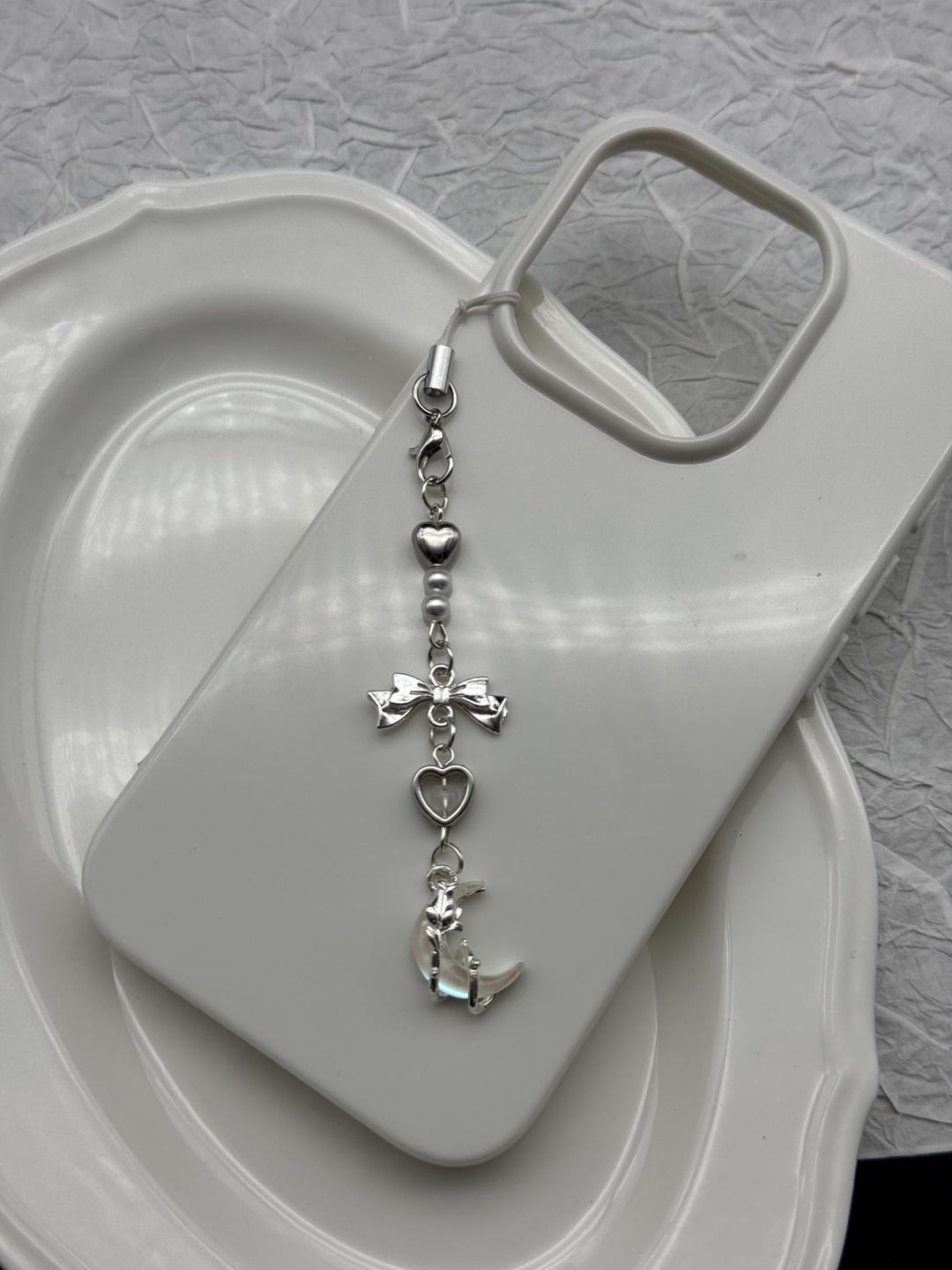 Silver Phone Charm,bag Charm,bag Accessory,handmade Phone Chain,unique ...
