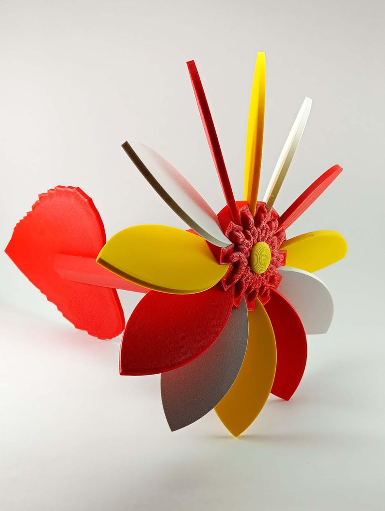 3D Printed Outdoor Sunflower Windmill - Etsy