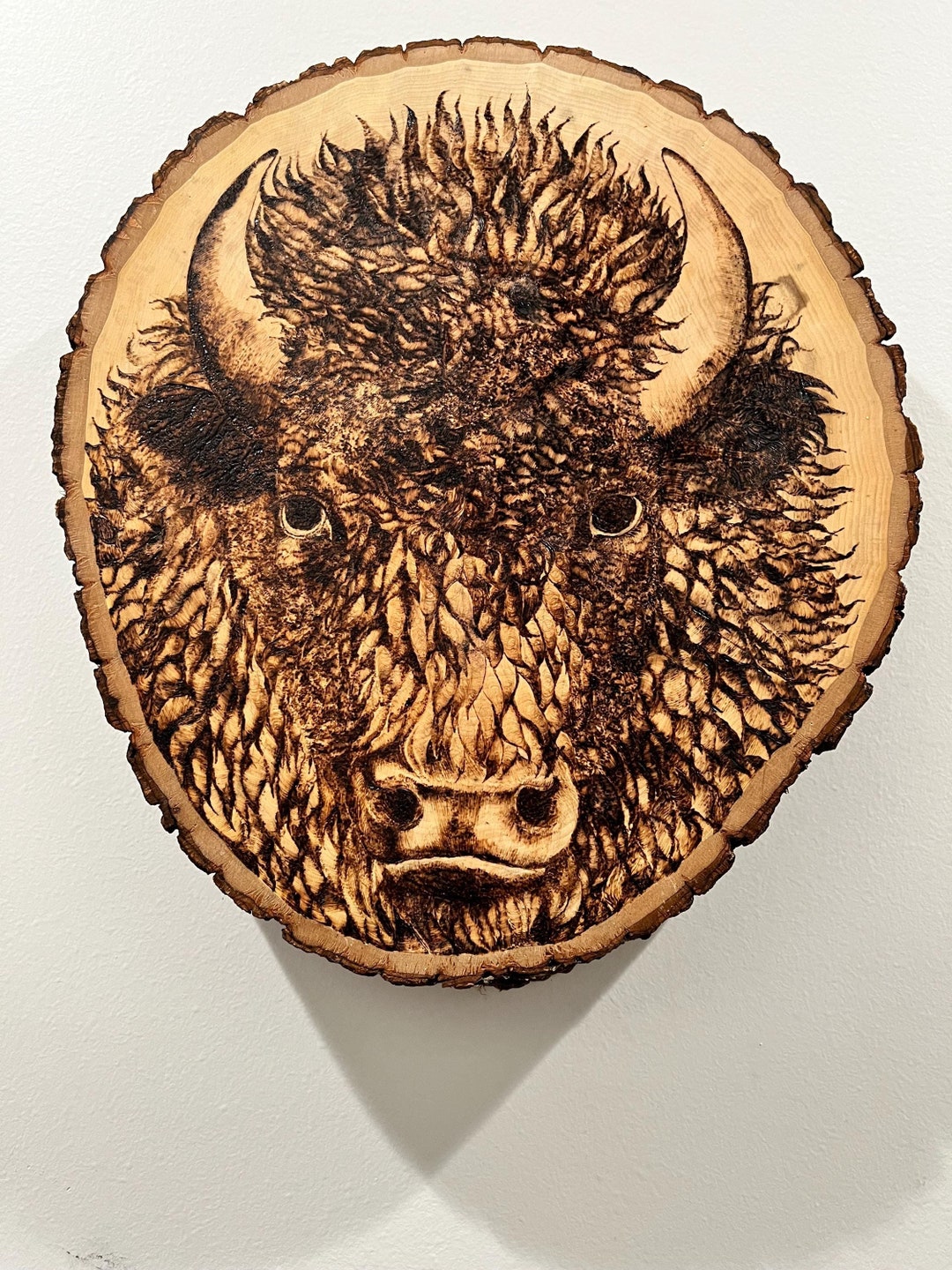 Bison, Buffalo, or Tatonka Woodburn Rustic Slice North American ...
