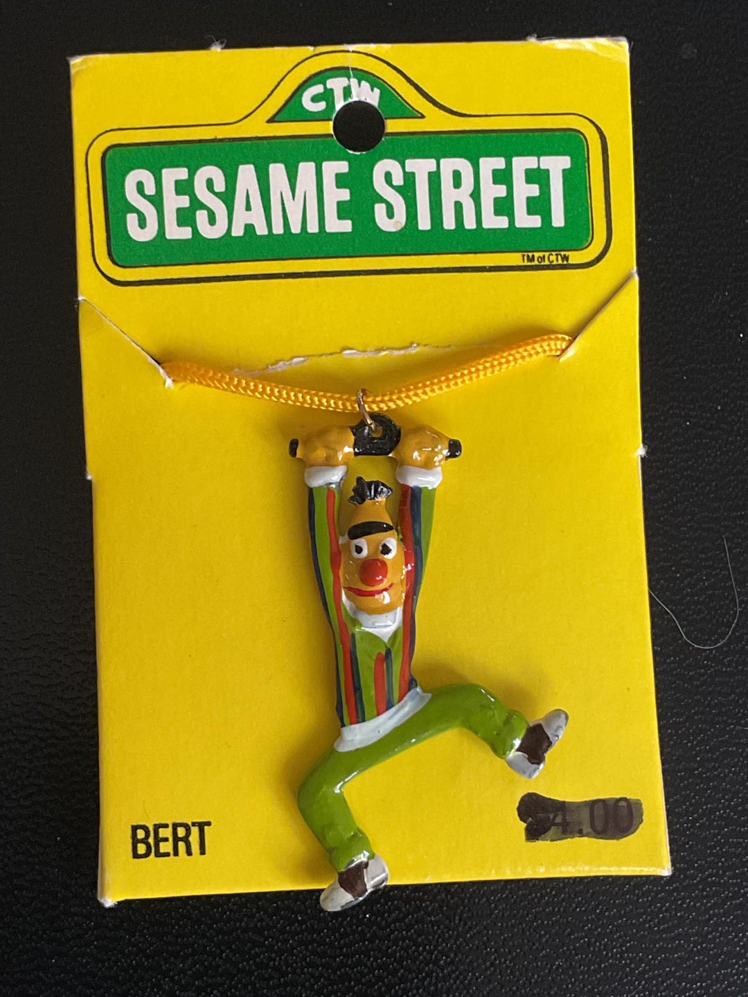 Vintage Rare Sesame Street 1970 Bert Full Body Necklace - Etsy