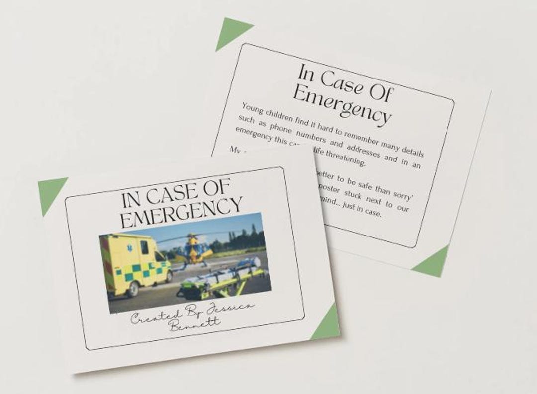 In Case of Emergency Poster - Etsy