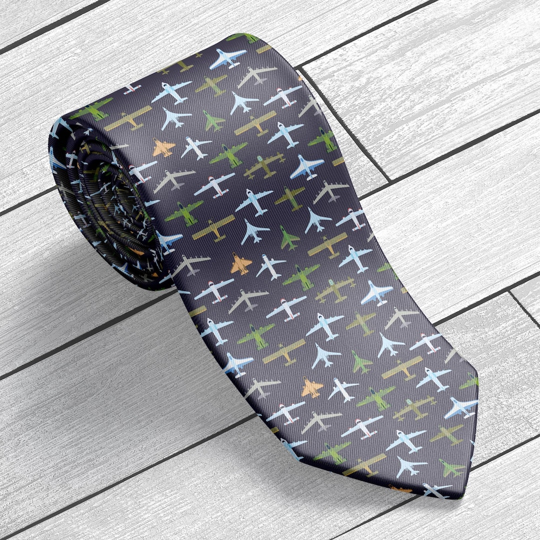Army Airplane Design Theme Necktie, Tie for Men, Kids Tie, Boys Ties ...