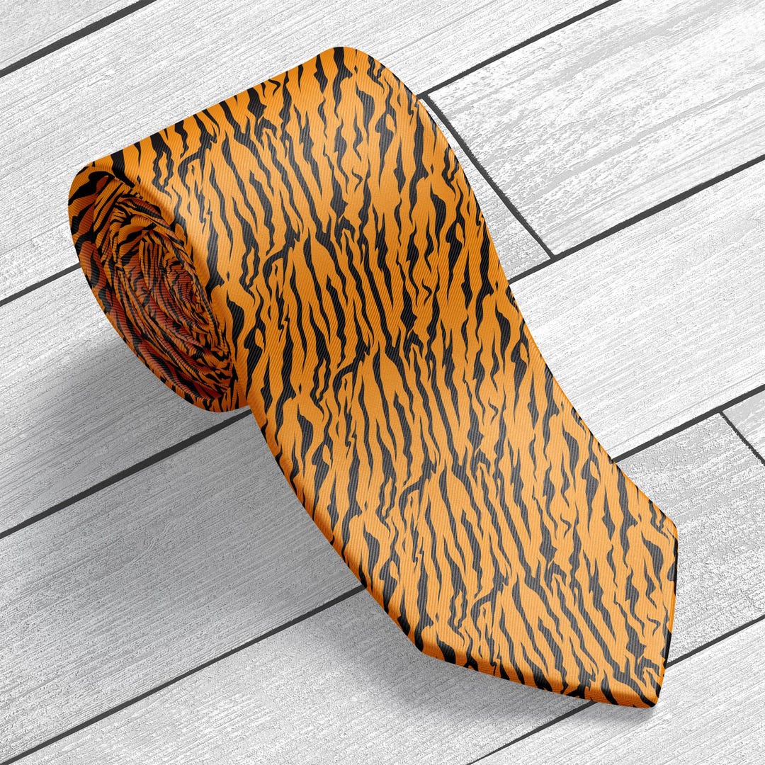 Tiger Print Pattern Theme Necktie, Tie for Men, Kids Tie, Boys Ties ...