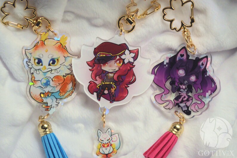 Kitsune Dragon Idol Acrylic Charms | Original Characters | SLOCT Mascot ...