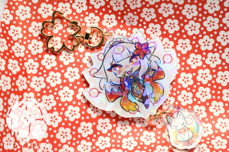Kitsune Dragon Idol Acrylic Charms | Original Characters | SLOCT Mascot ...