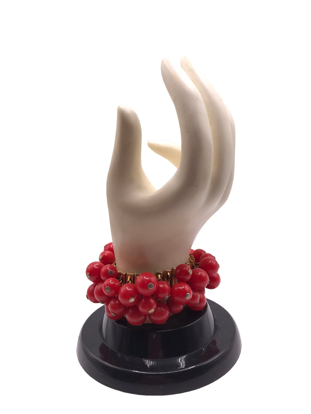 Vintage RED Cha Cha Expansion Bracelet 50s 60s Beads Beaded - Etsy