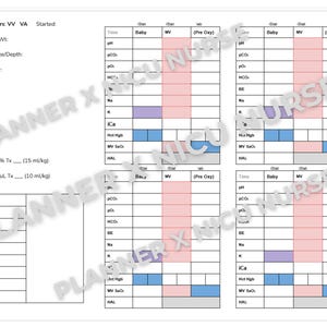 Printable ECMO PUMP Report Sheet, Neonatal ICU Nurse, Level 4, 8 Hr Day ...