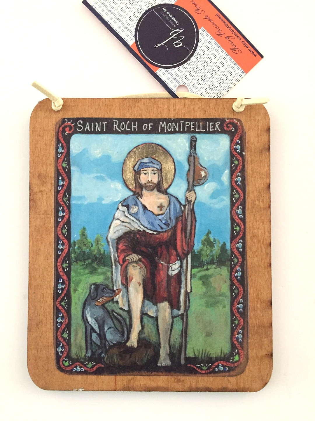 Saint Roch Rocco St Roche Dog Lover Gift Catholic Confirmation Animal ...