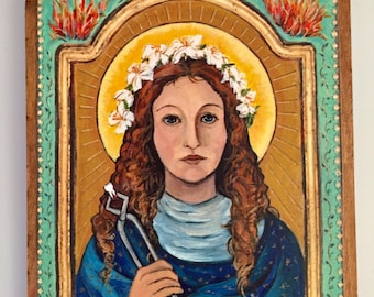 St. Apollonia Prayer Card - Etsy