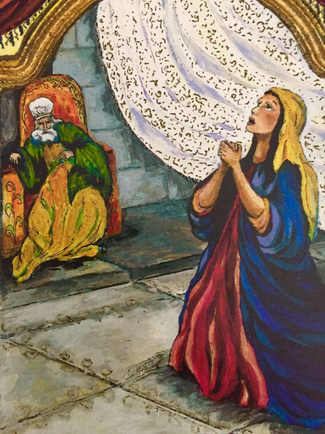 St Hannah saint Hanna Catholic art Old testament female hero | Etsy