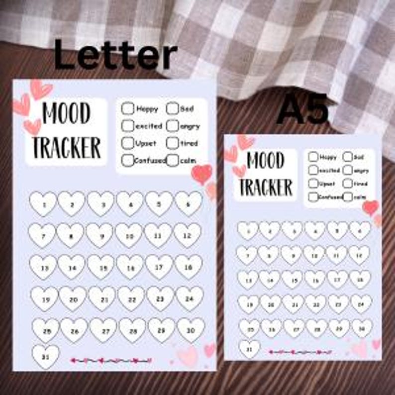 Mood Tracker, Printable Tracker, Feelings Chart, Daily Mood Tracker ...