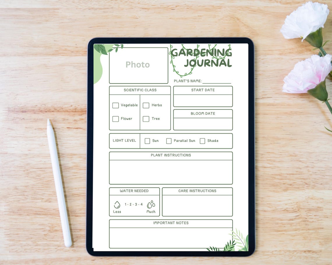 Garden Planner Printable, Gardening Log, Garden Journal, Gardening ...