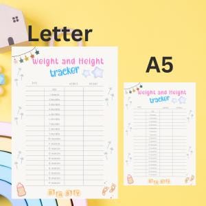 Baby Growth Tracker: Printable Height and Weight Chart (PDF) - Etsy