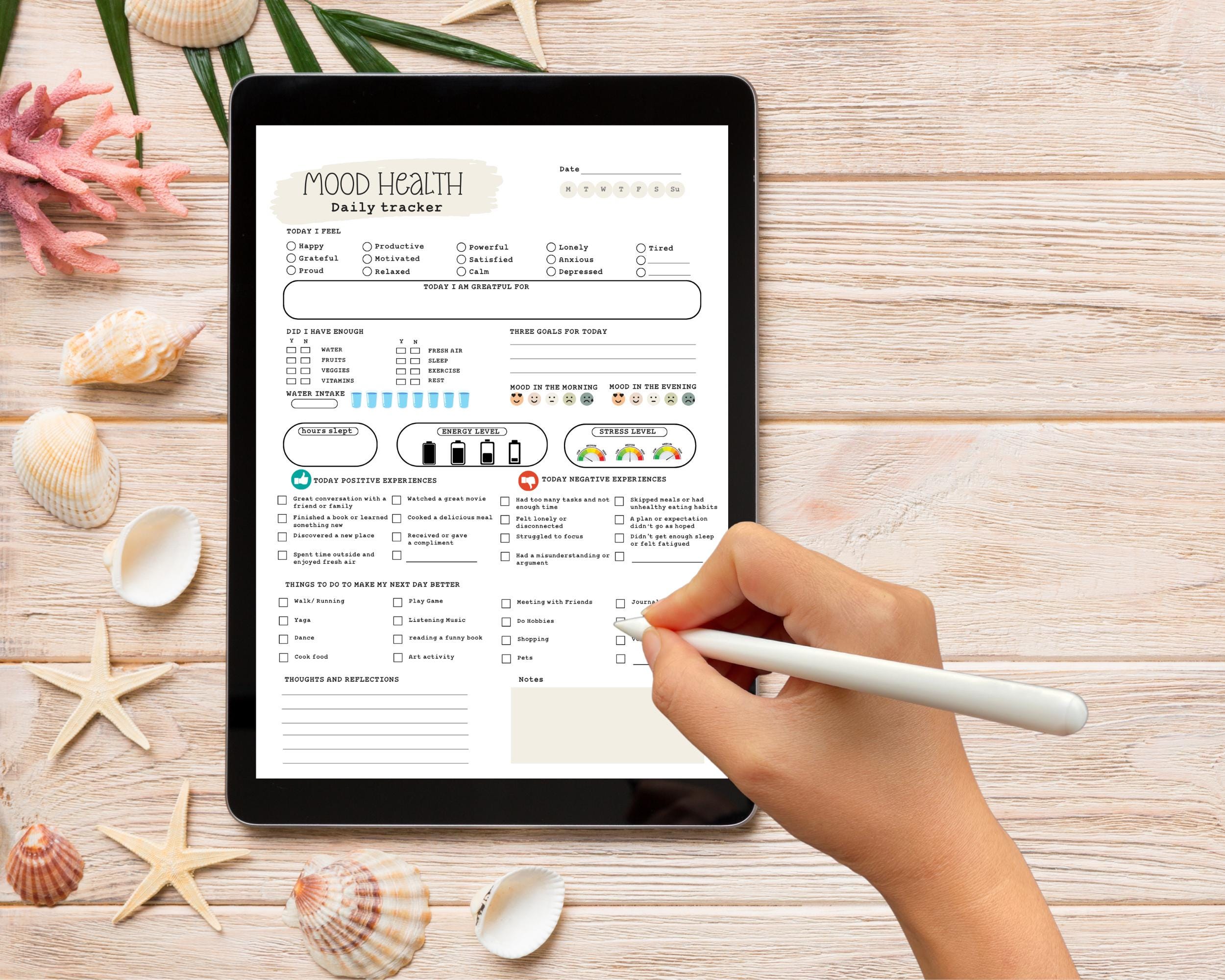 Printable Mood Tracker Printable, Mood Journal, Emotion Tracker, Mood ...
