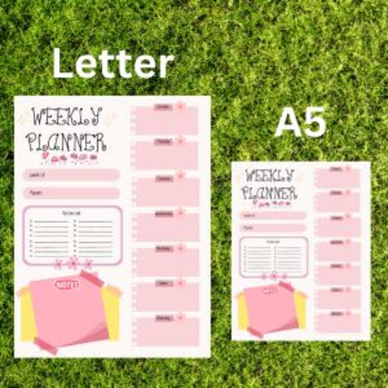 Cute Weekly Planner, Printable Planner With Cute Icons, Editable ...