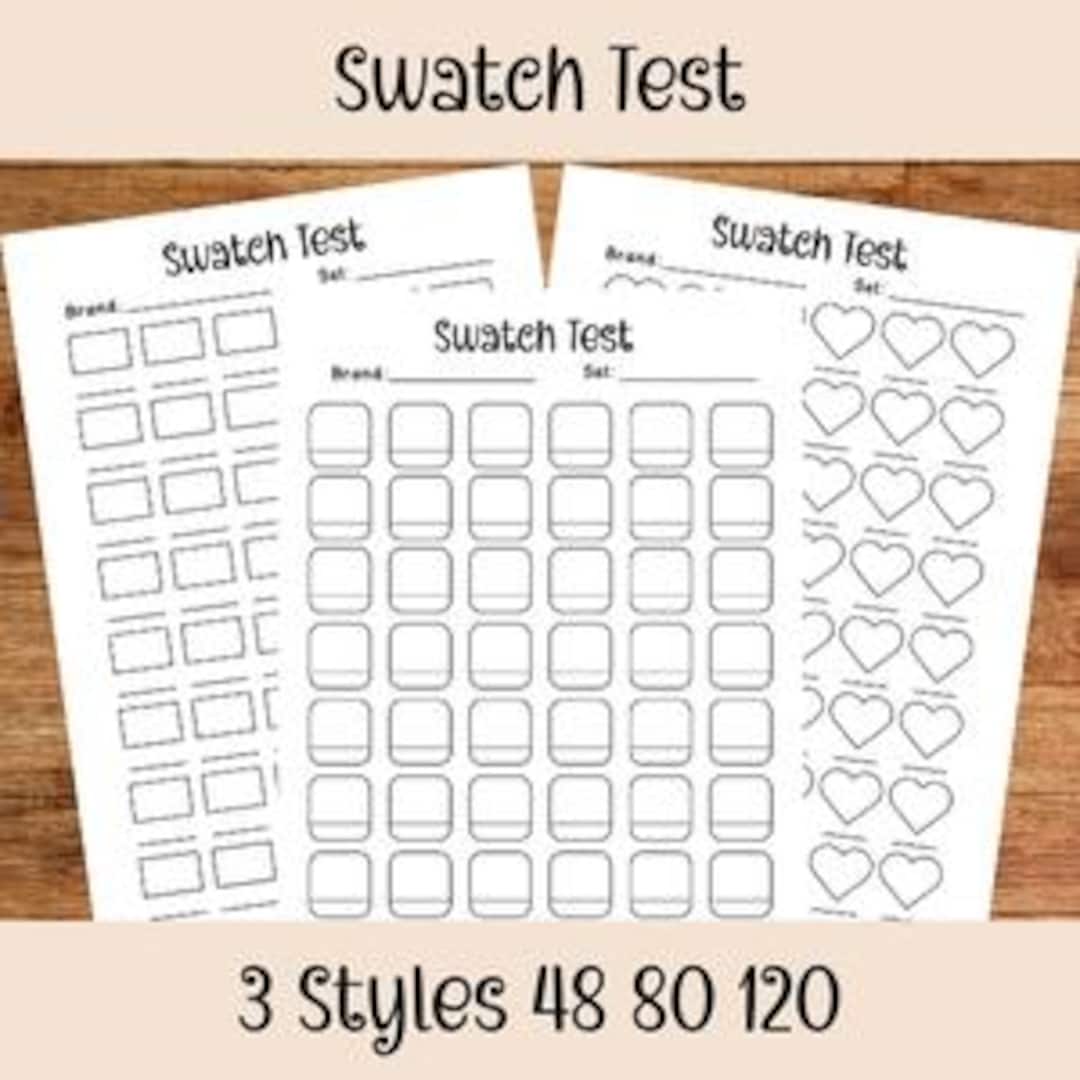 Swatch Test -PRINTABLE Journal Page - Planner Page- Color Test -swatch ...