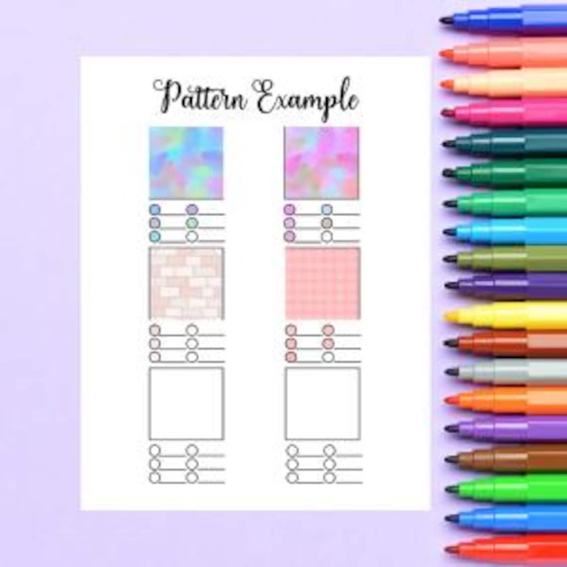 Marker Test Sheet. Printable Sheet to Practice Different Designs ...