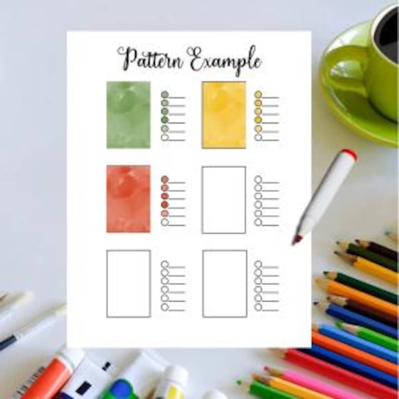 Marker Test Sheet. Printable Sheet to Practice Different Designs ...