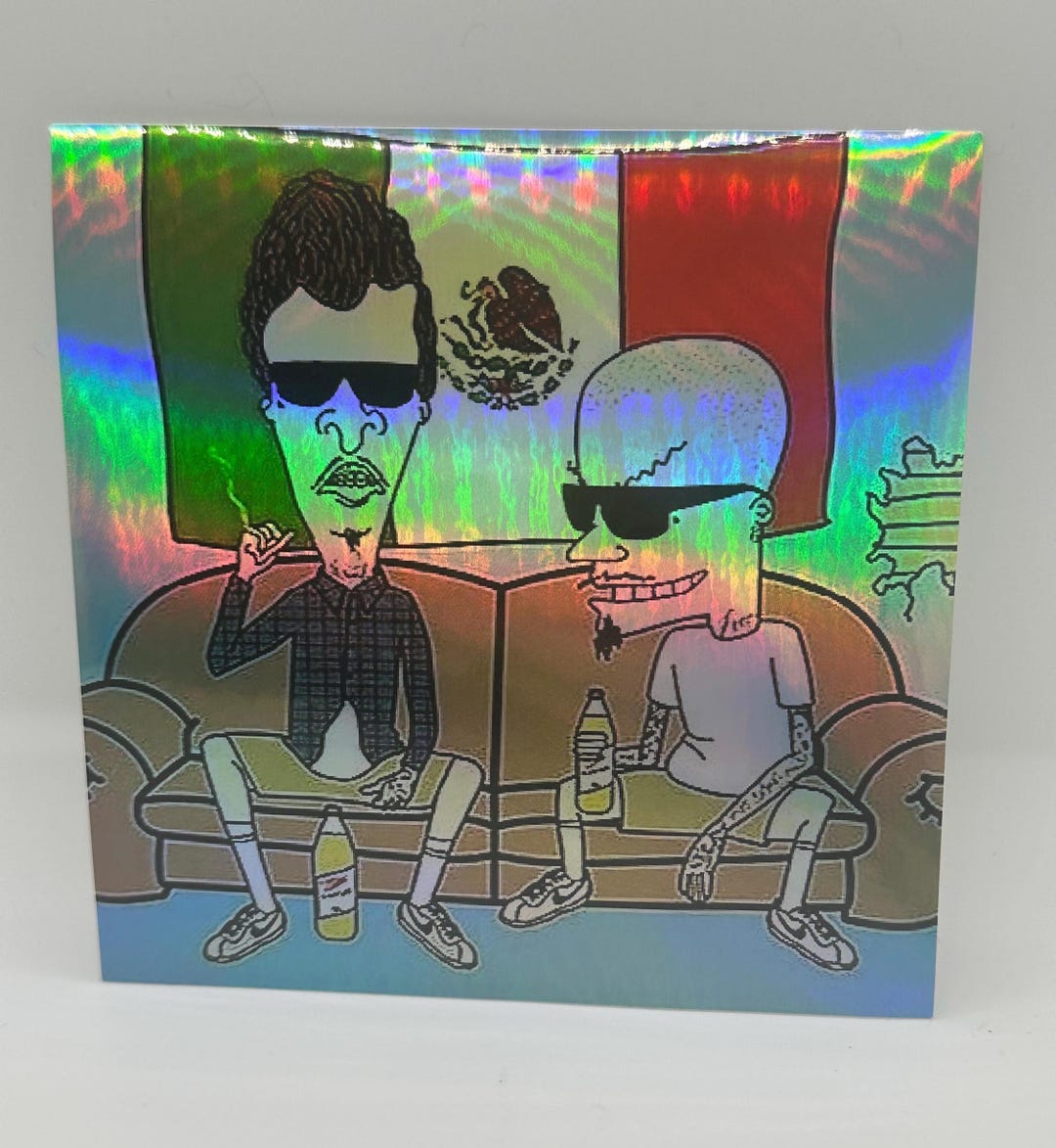Beavis and Butt-head Custom Mexican Holographic Sticker. 5 INCHES - Etsy