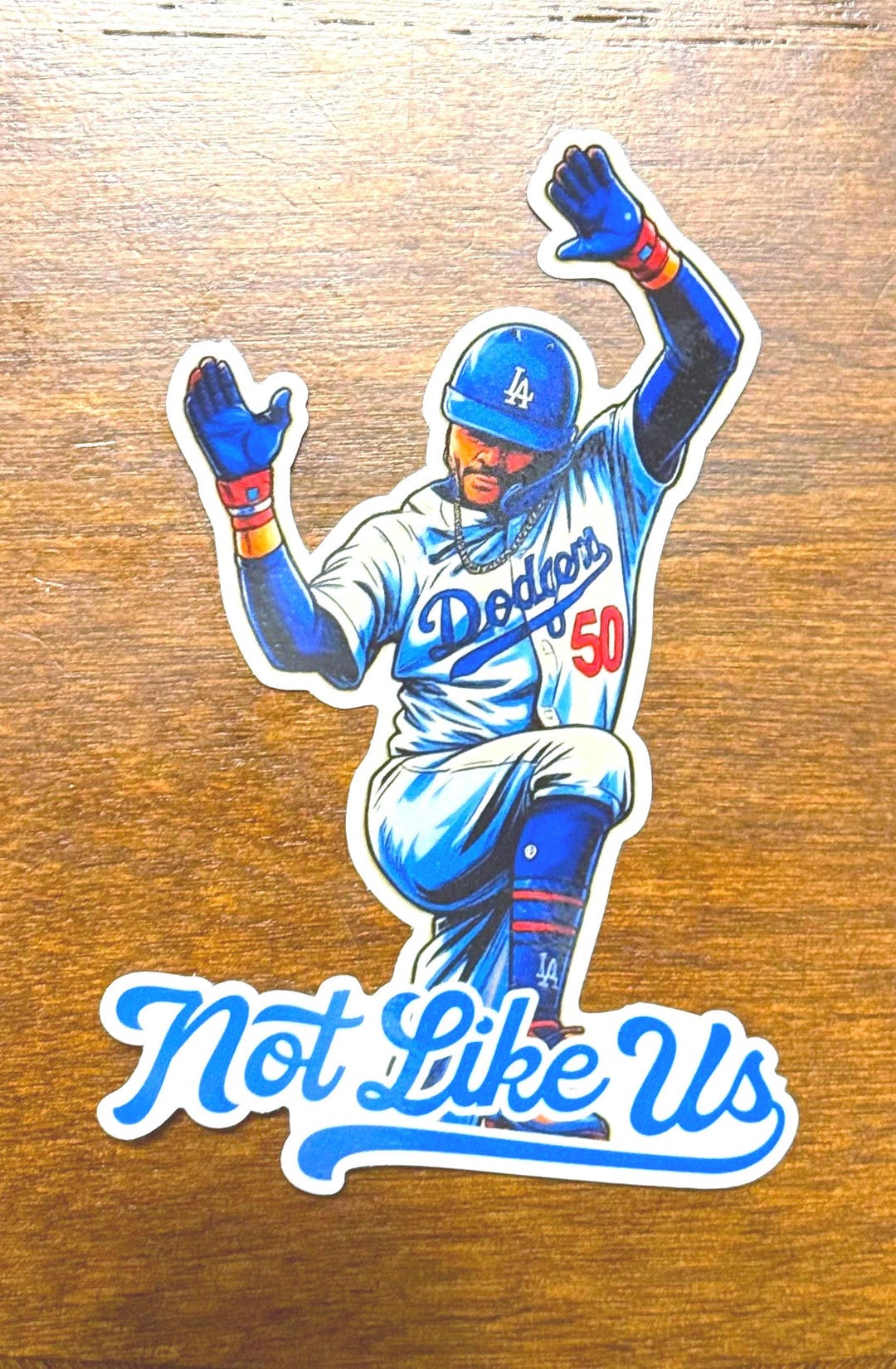 Los Angeles Dodgers 5 IN Glossy Vinyl Stickers of Player #50 Mookie ...